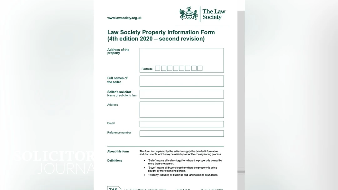 New property information form released - Solicitors Journal