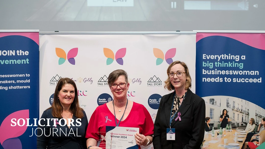 Judith Higson recognised at awards - Solicitors Journal